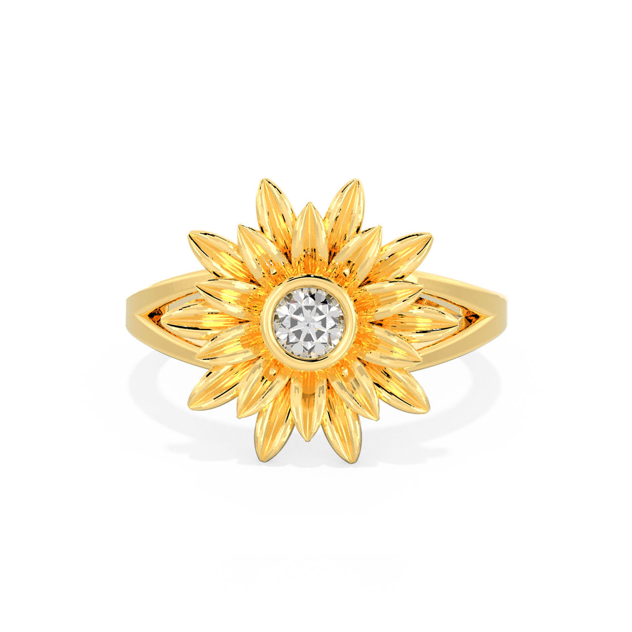 Romantic Floral Sunflower Ring – Alokki