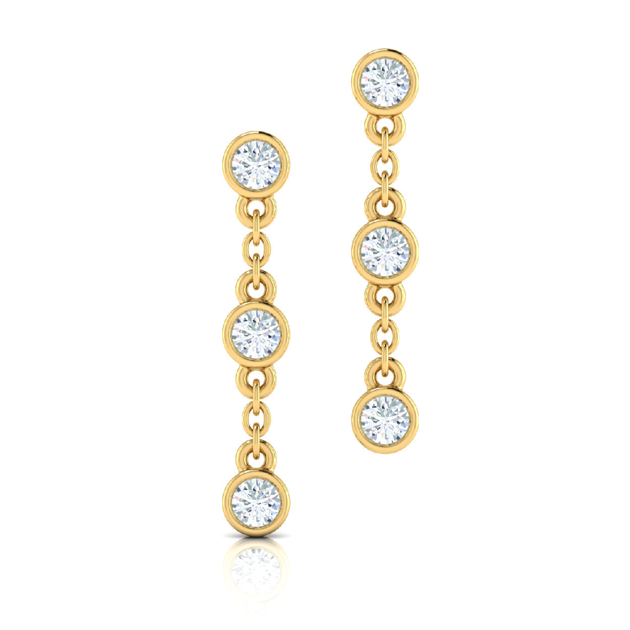 CZ Yard Drop Earrings- Gold Plated – Alokki