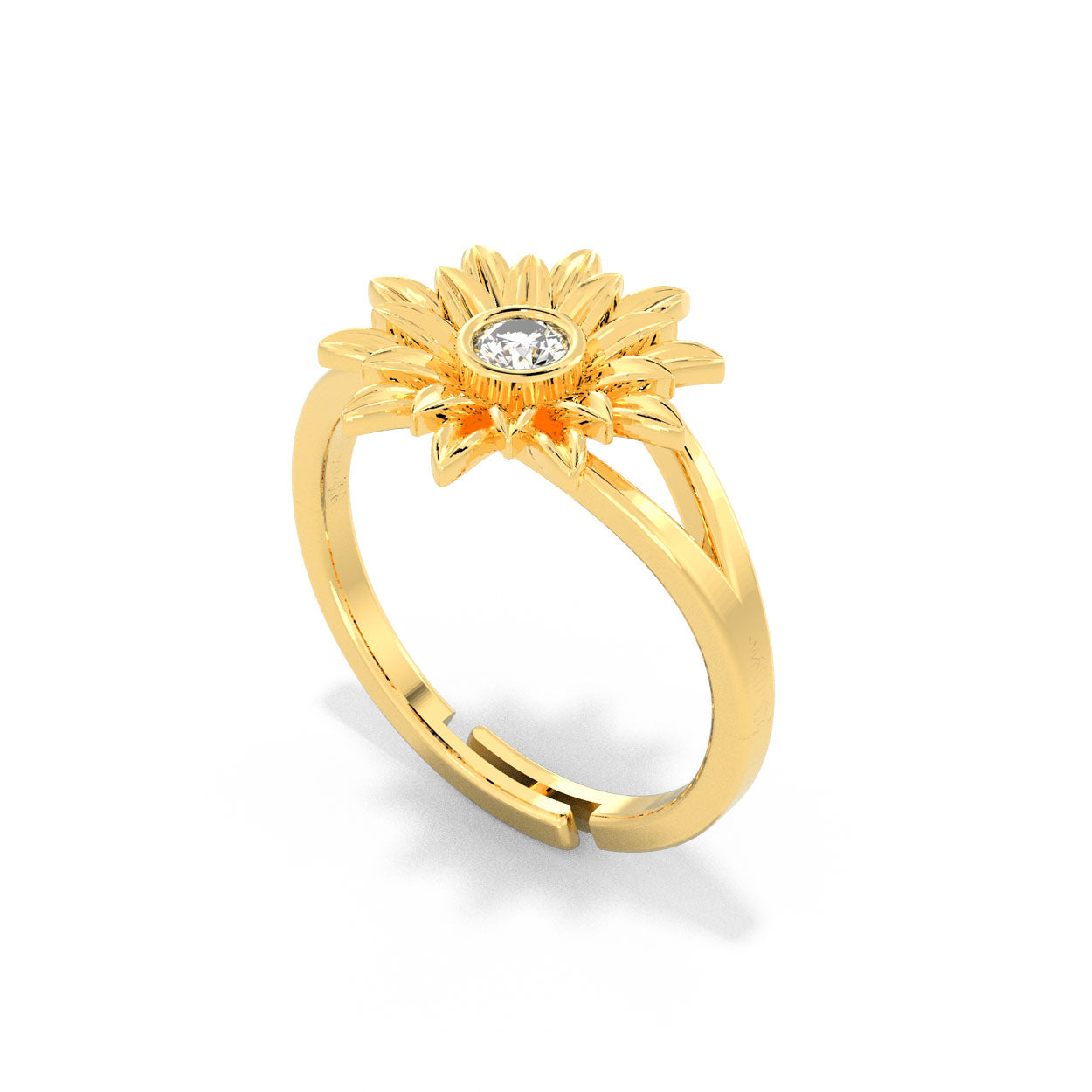 Romantic Floral Sunflower Ring | Alokki